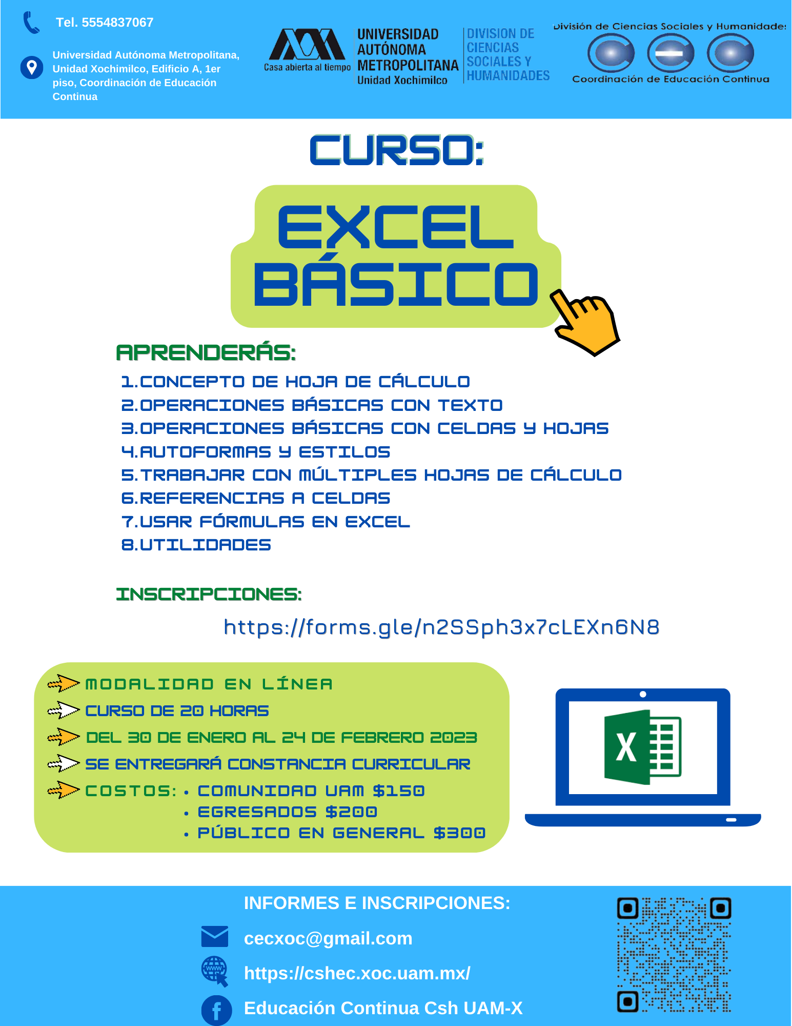 Curso “Excel básico” - Productos y Servicios